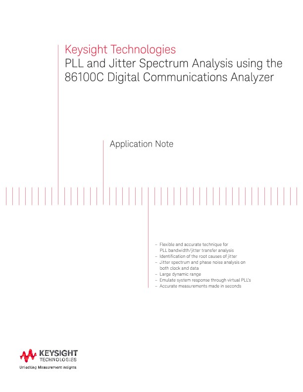 PLL Bandwidth and Jitter Spectrum Analysis PDF Asset Page | Keysight